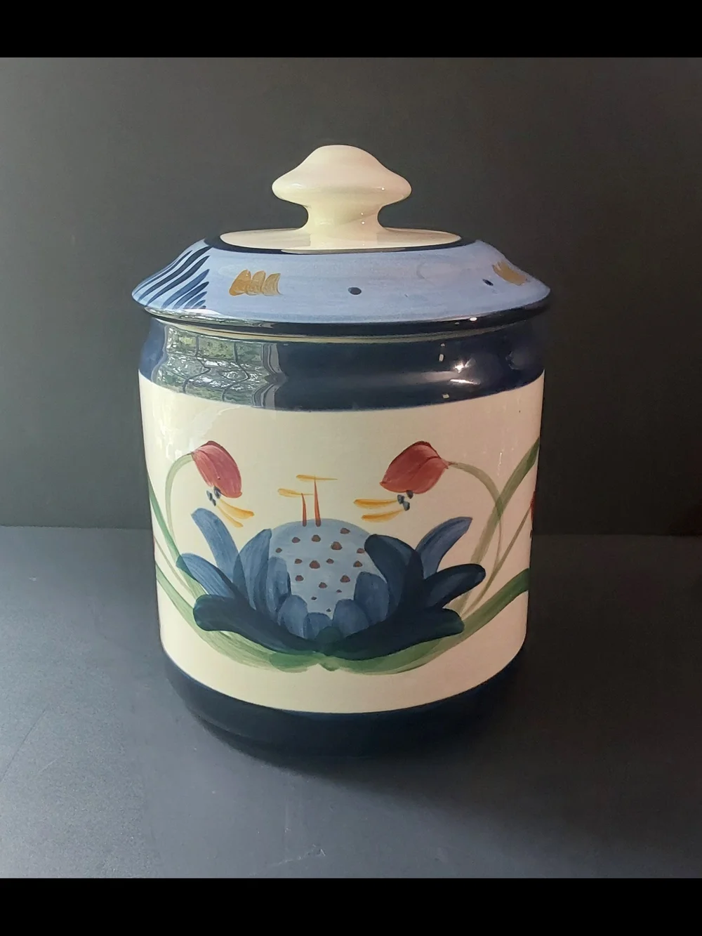 Gail Pittman | Kitchen | Gail Pittman Handpainted Ceramic Canister ...